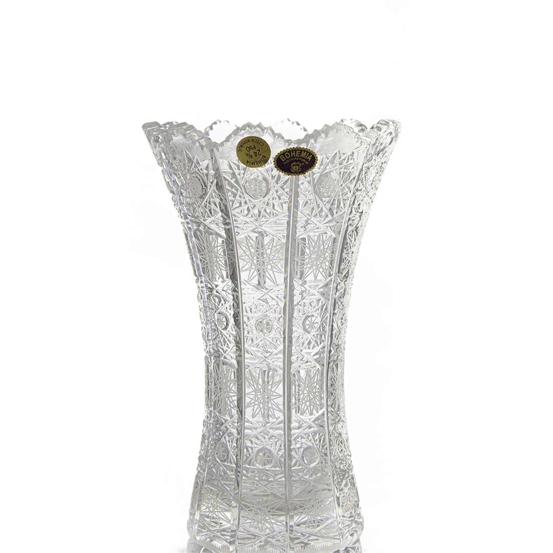 Bohemia Crystal - Hand Cut Crystal Vase 20.5 cm - Clear