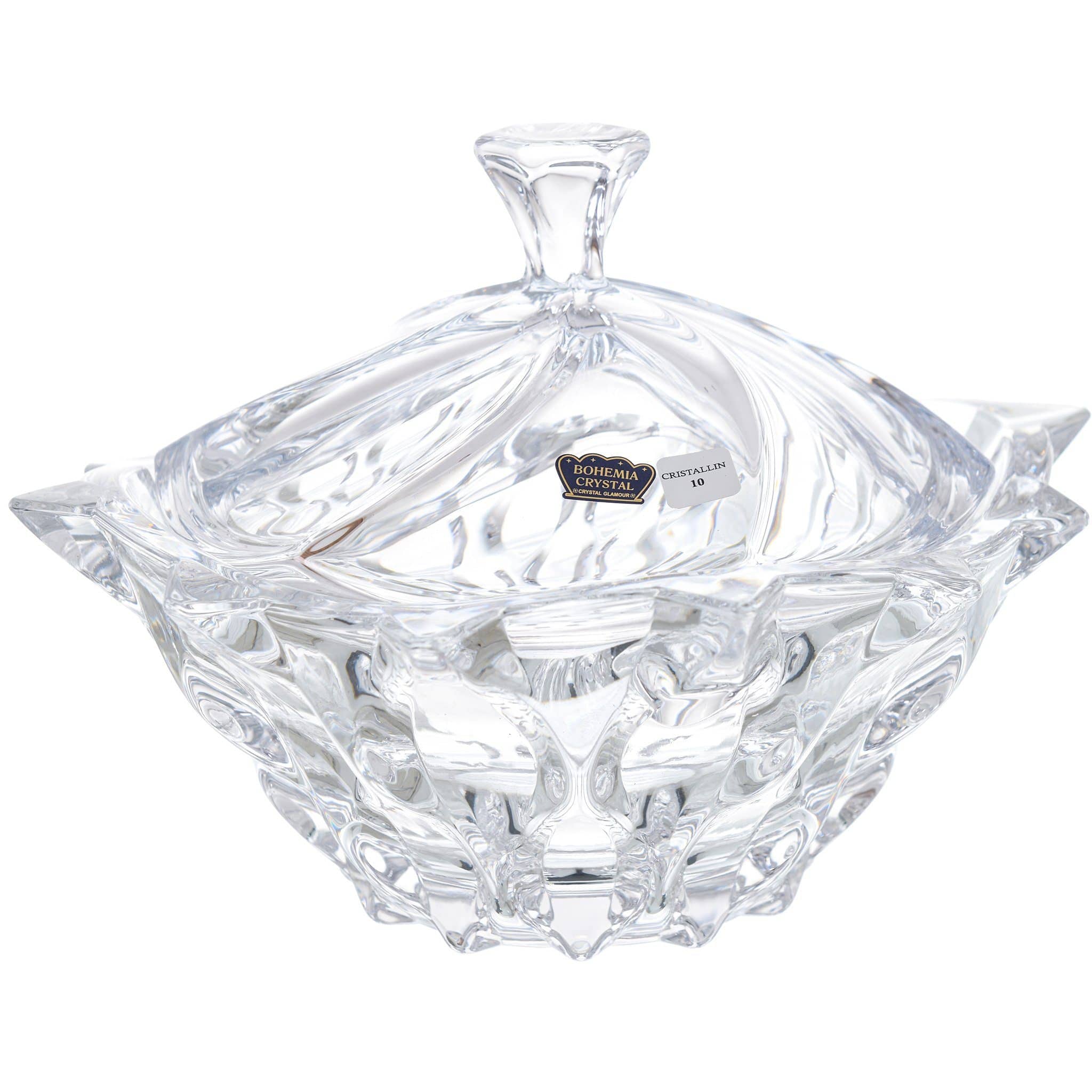 Bohemia Crystal - Wavy Crystal Box with Cover - 21cm - 2700010804