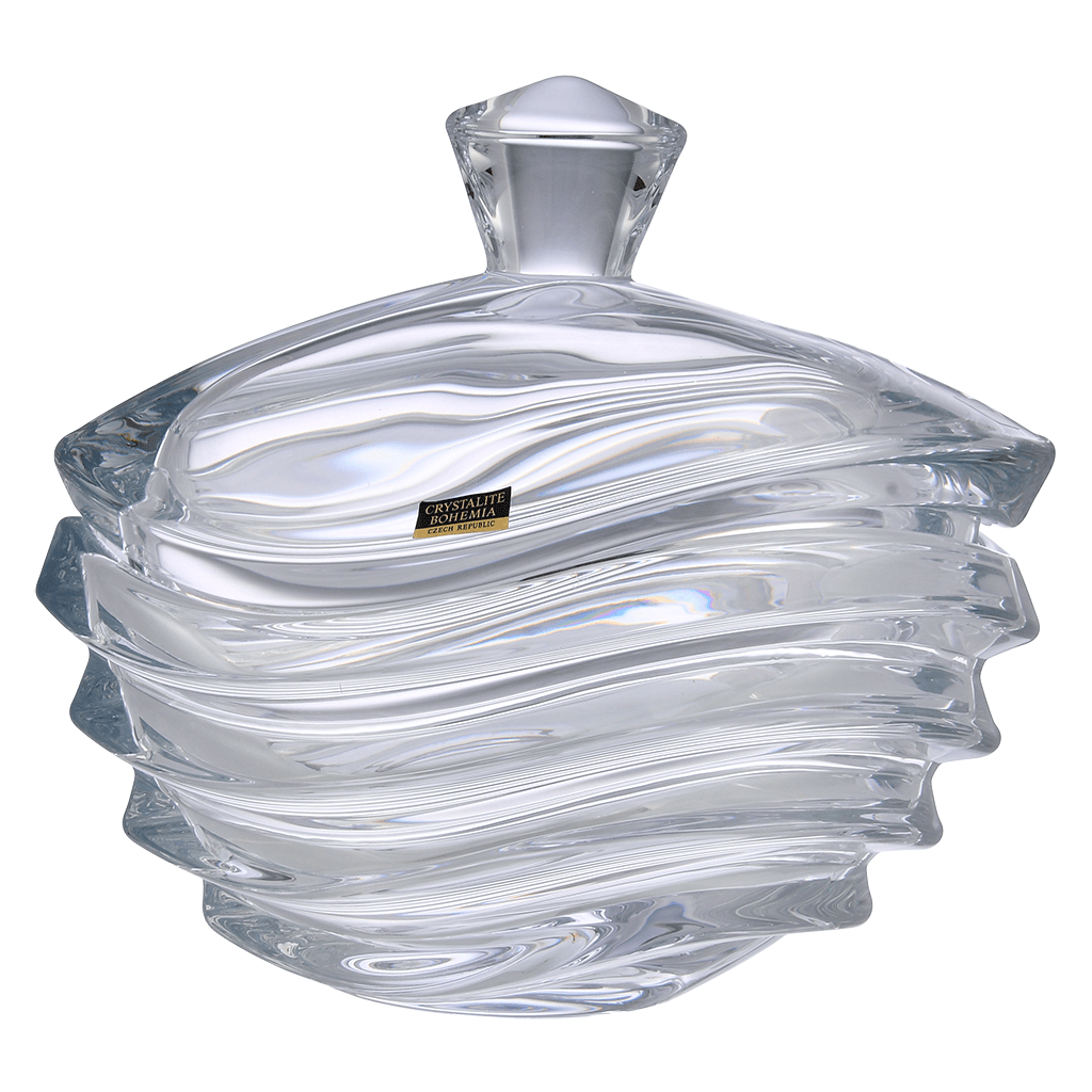 Bohemia Crystal - Oval Wavy Box - Crystal - 20cm - 270006853