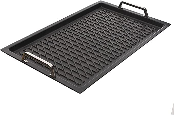 AMT - Rectangular Grill With Handles - Cast Aluminum - 53x33cm - Black