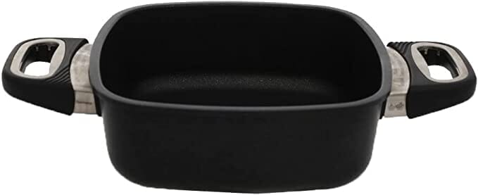 AMT - Square Shape Sweet Pot With Lid & Handles - Cast Aluminum - 20x2