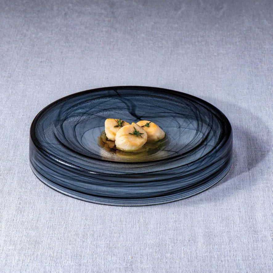 ArdaCam - Round Hollow Plate - Black - 21cm - Glass