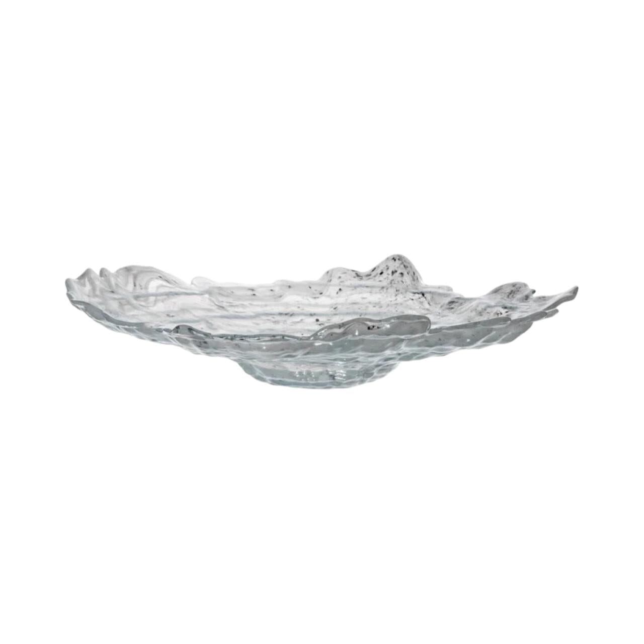 ArdaCam - Focus Shallow Bowl - White & Black -40.5cm - Glass
