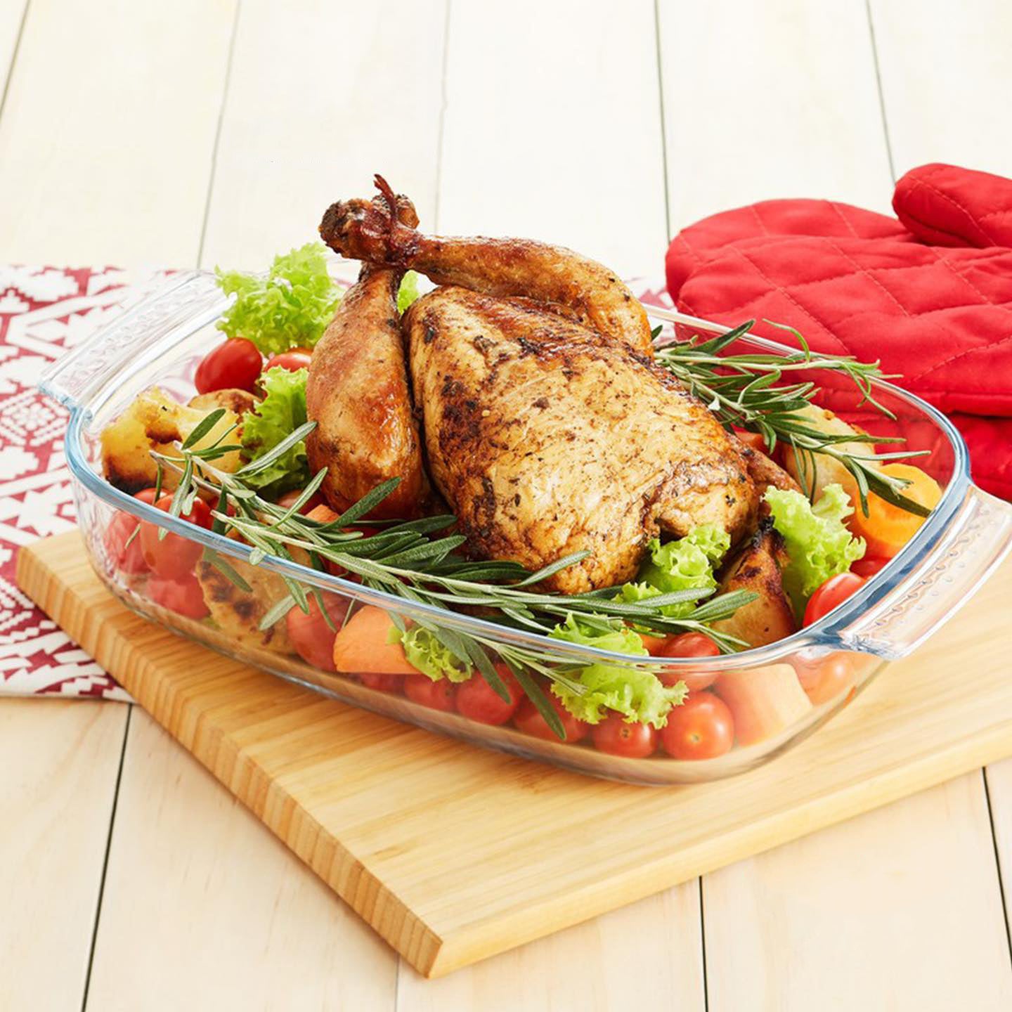 Verrez - Rectangular Glass Roaster - Tempered Glass - 2 Lit - 77000107