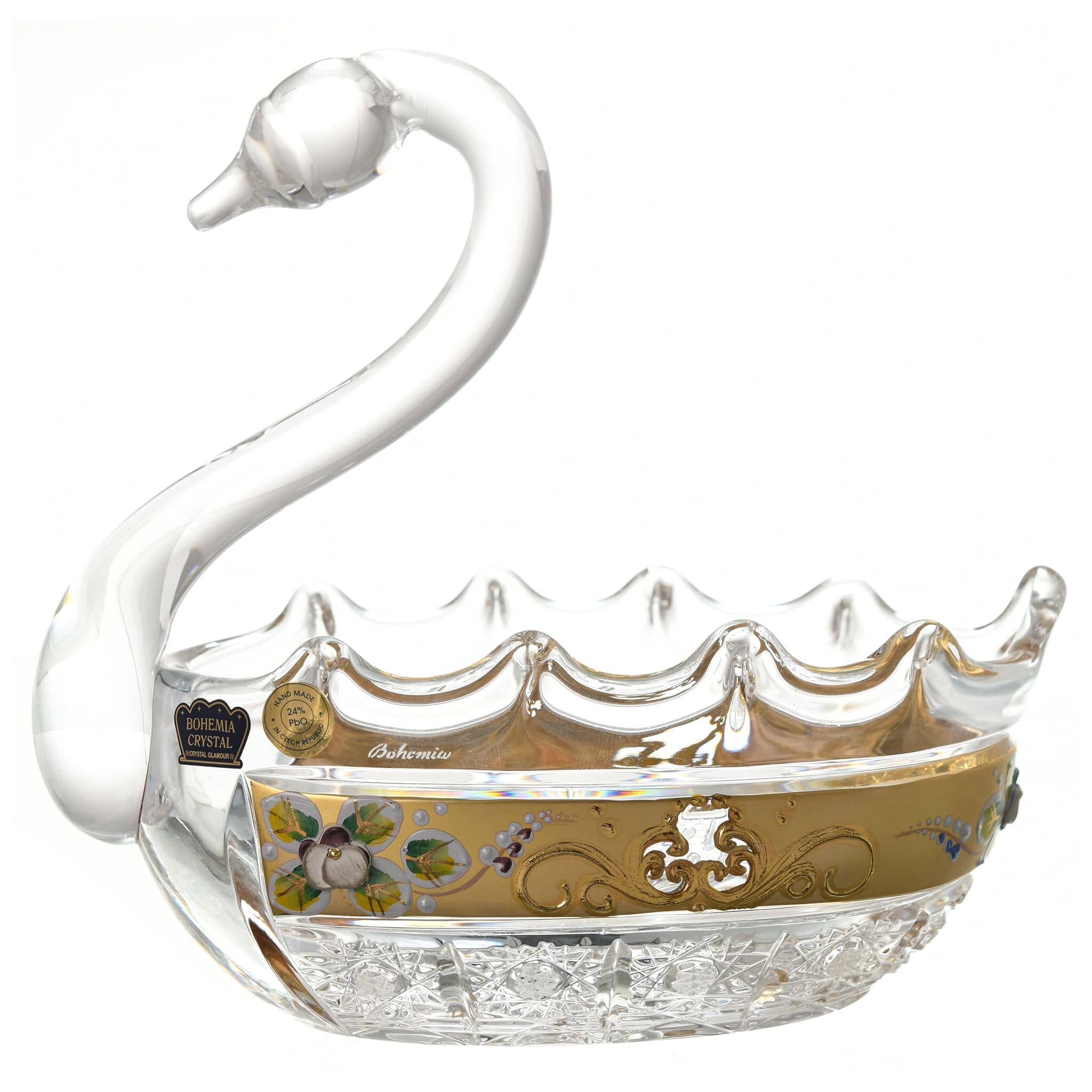 Bohemia Crystal - Crystal Goose - Gold - 16.5cm- 270004309