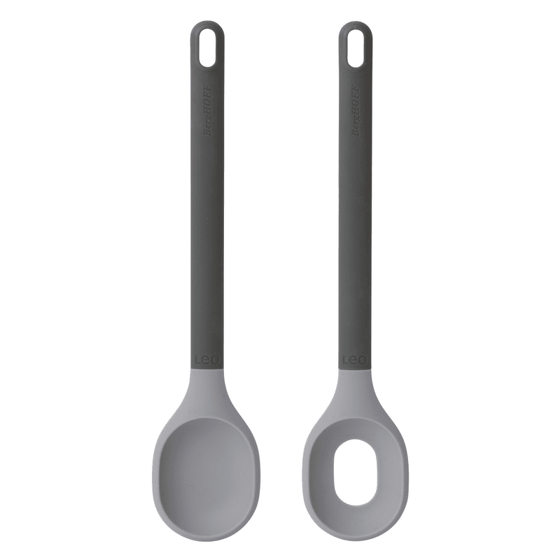 BergHOFF - Leo - Nylon Salad Serving Spoons Set 2 Pieces - Grey - 4400