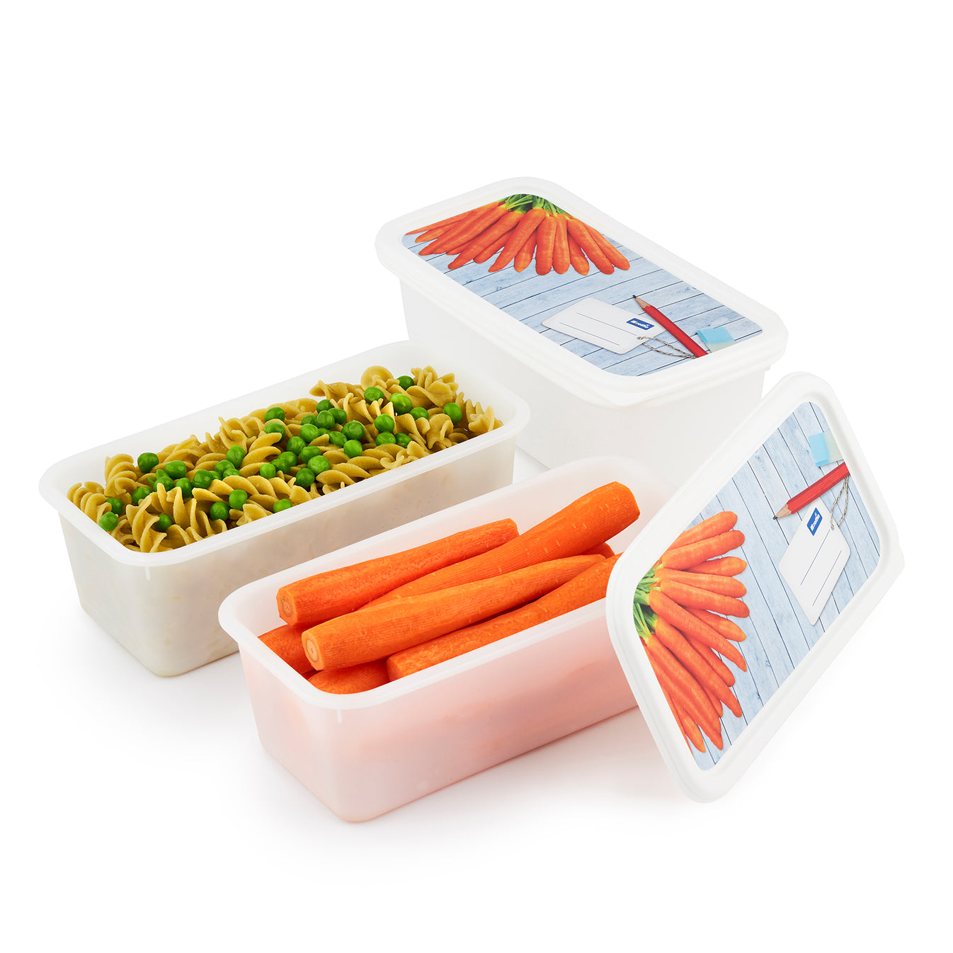 Rotho - Domino Deep Freezer Box - Carrots - Plastic - 1.2 Lit - 520002
