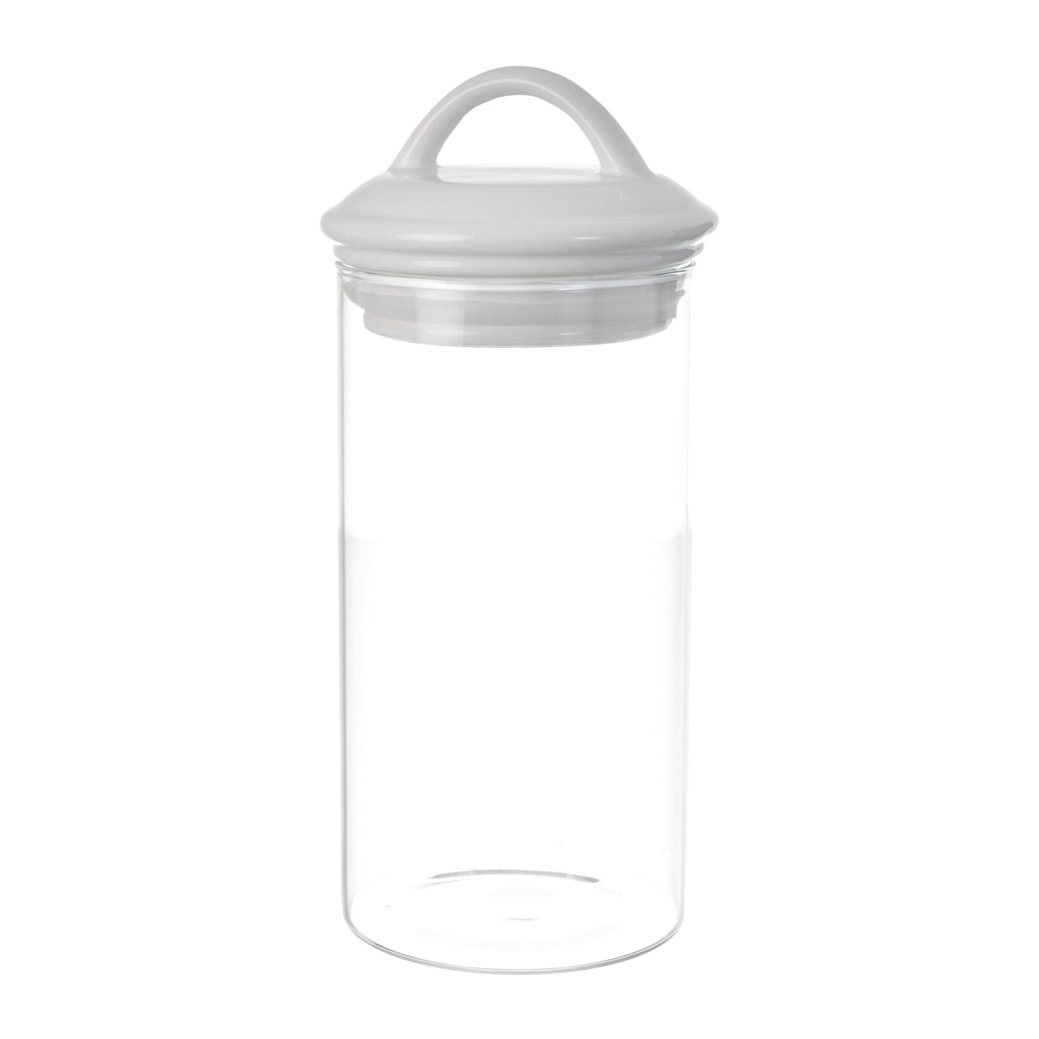 O'lala - Glass Jar with Silicone Cover - White - 10x20cm - 520008054